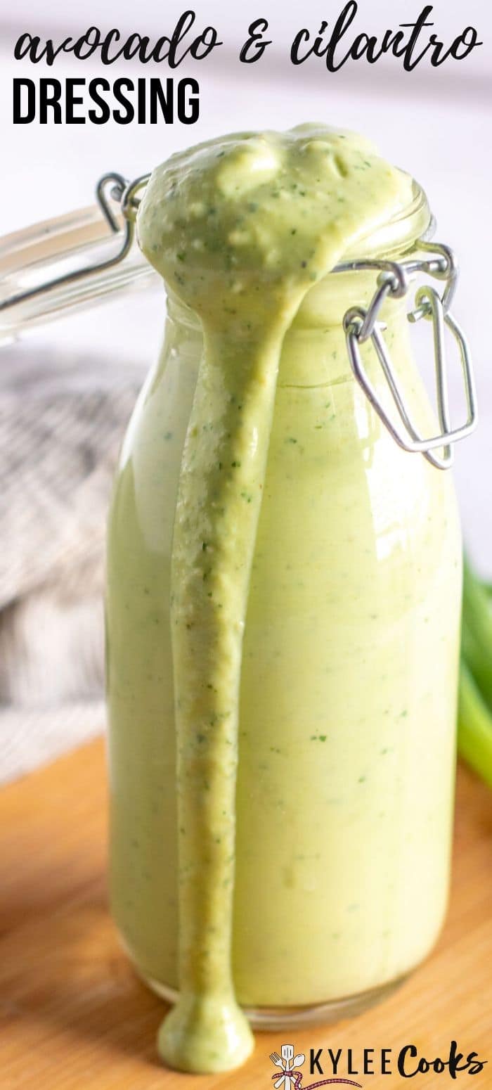 Creamy Avocado Cilantro Dressing (or dip!) - Kylee Cooks