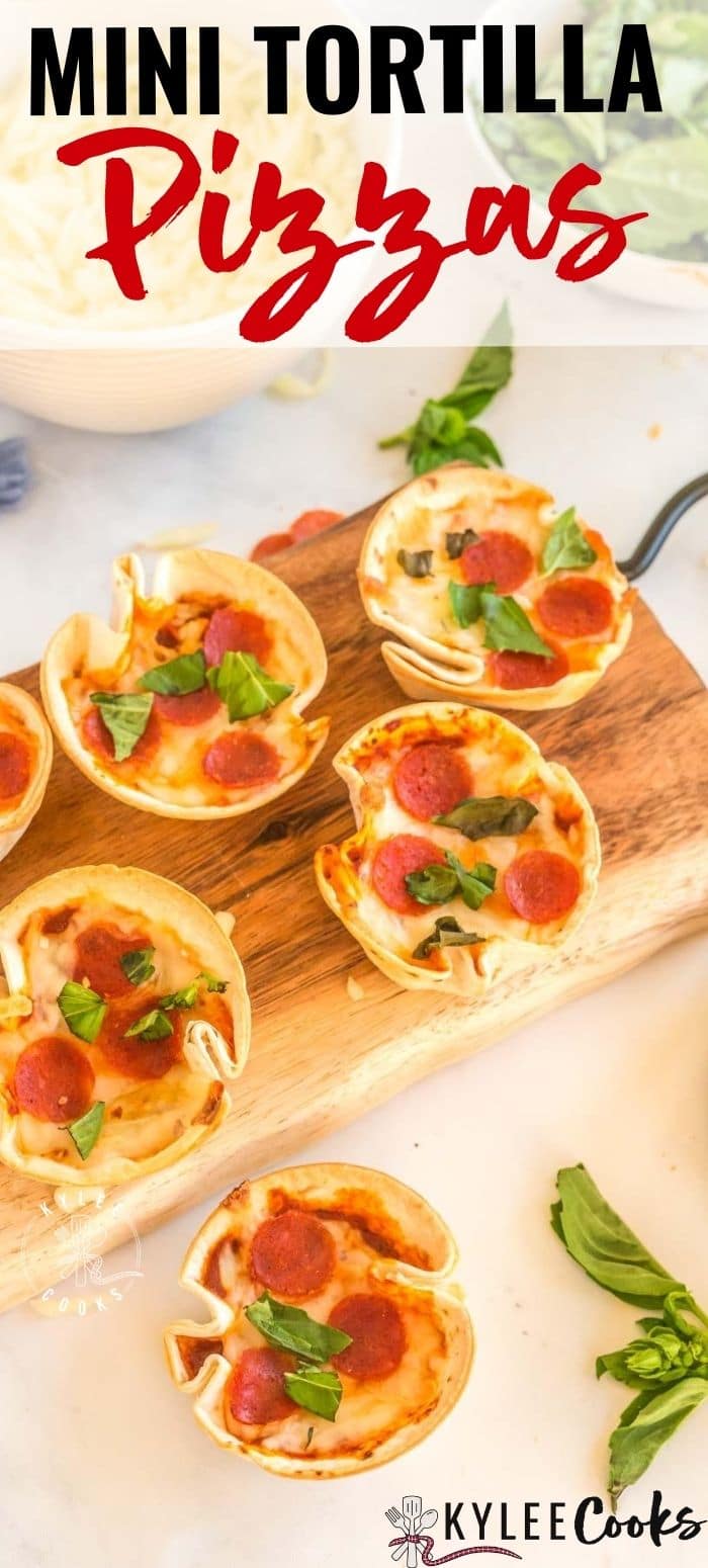 Tortilla Pizza Minis - great for a quick bite! - Kylee Cooks
