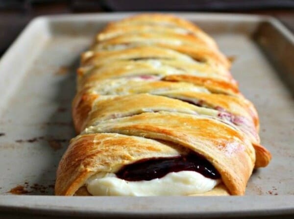 Raspberry Cream Cheese Pastry Braid - Kylee Cooks