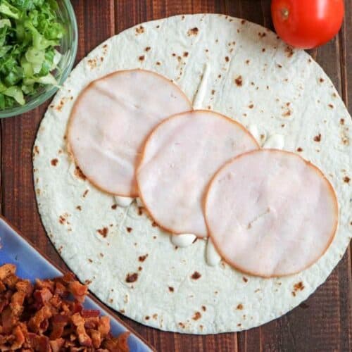 Turkey Club Wraps with Bacon - Kylee Cooks