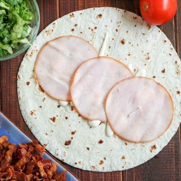 Turkey Club Wraps with Bacon - Kylee Cooks