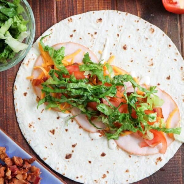 Turkey Club Wraps with Bacon - Kylee Cooks