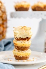Coconut Pineapple Cheesecake (Minis) - Kylee Cooks