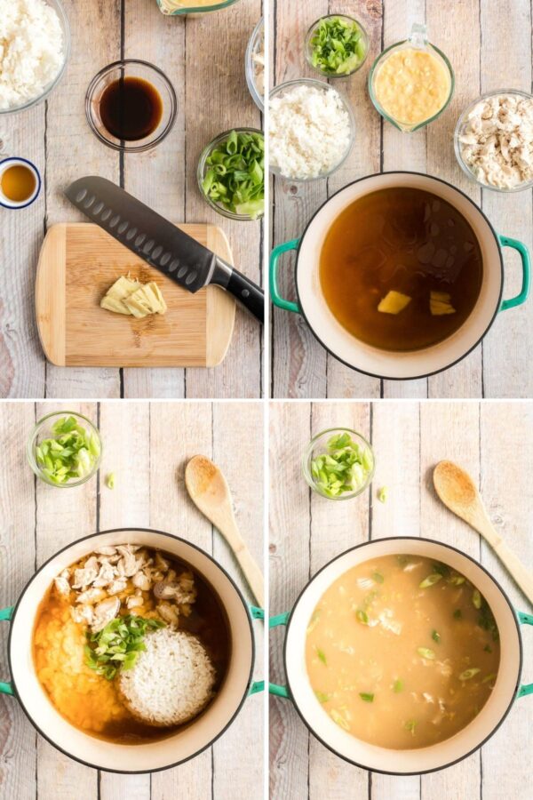 Asian Style Chicken Rice Soup - Kylee Cooks