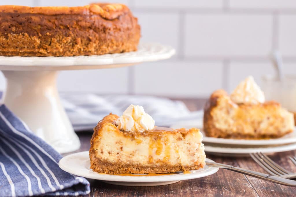 Toffee Caramel Cheesecake (no water bath) - Kylee Cooks