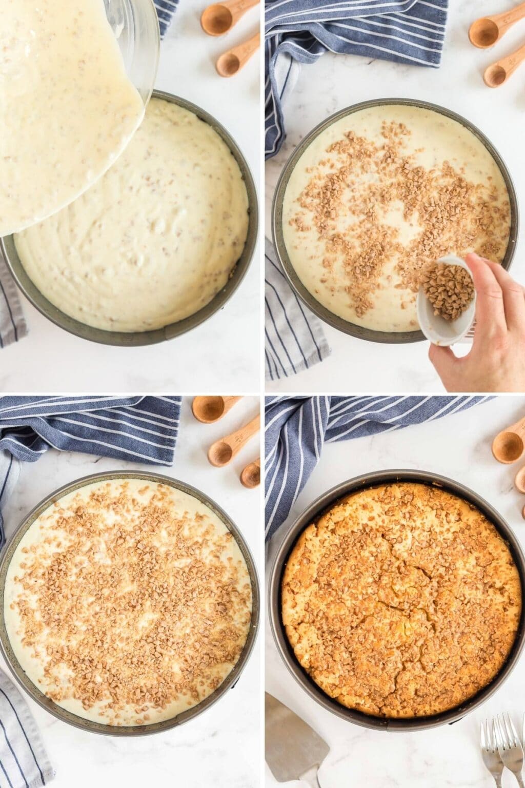 Toffee Caramel Cheesecake (no water bath) - Kylee Cooks