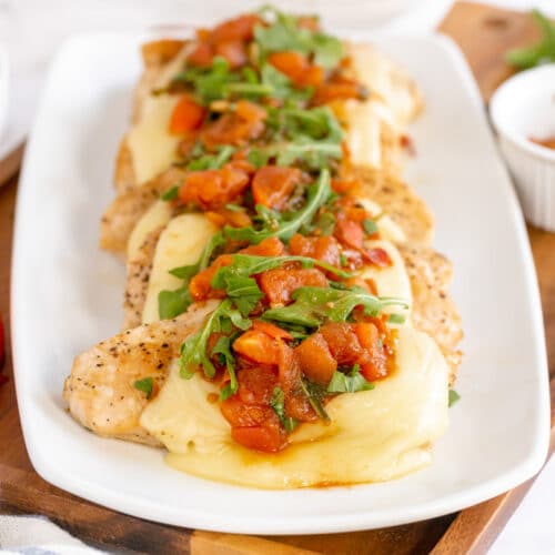 Italian Pork Chops (Prosciutto, Arugula, Mozzarella) - Kylee Cooks