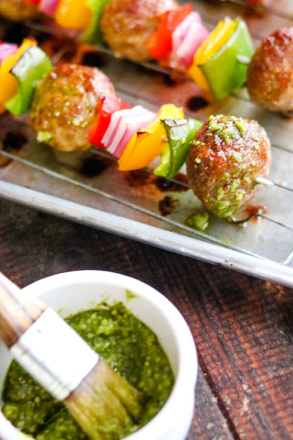 Italian Style Meatball Kabobs - an easy dinner! - Kylee Cooks