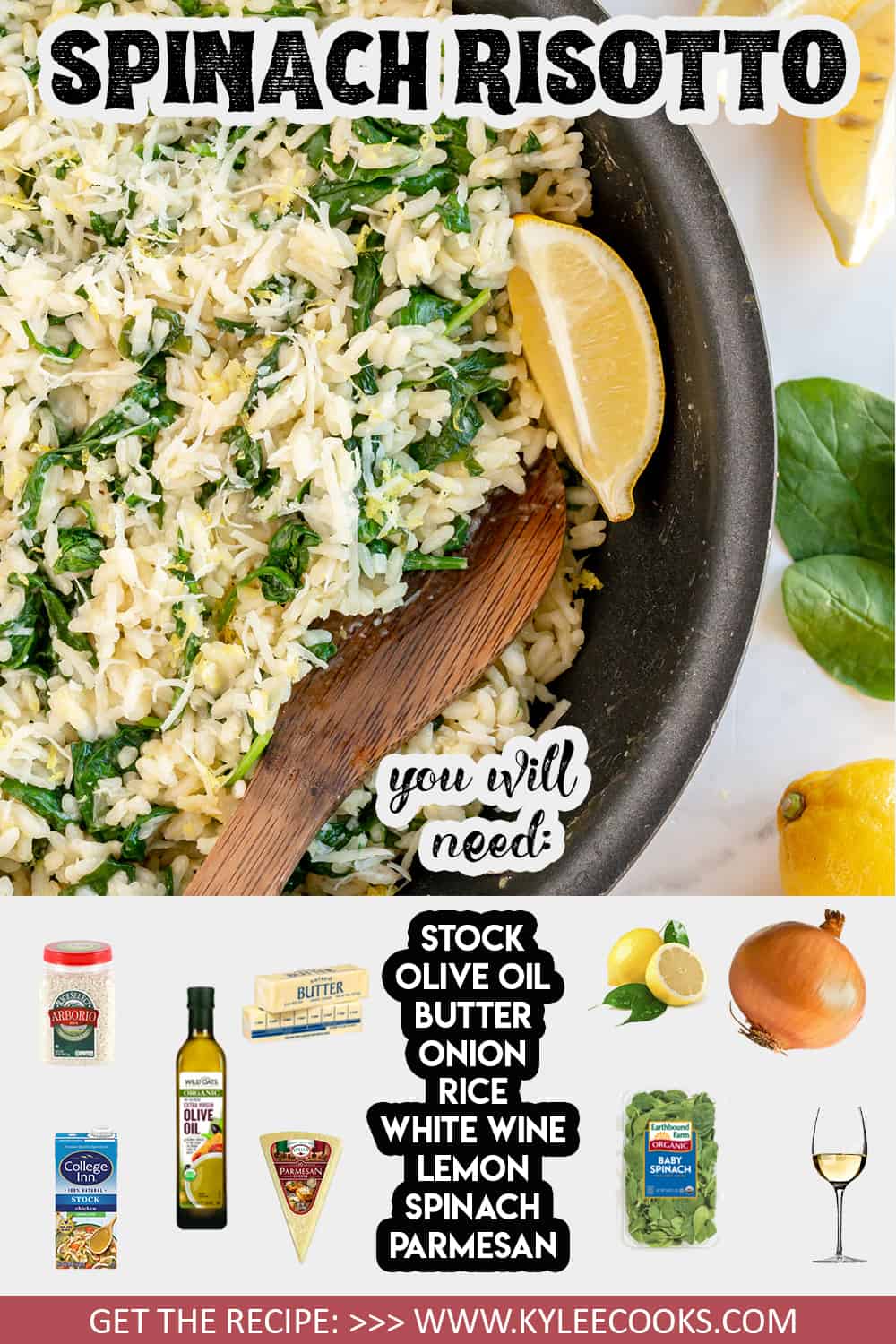 Spinach Risotto Recipe (with Lemon) - Kylee Cooks