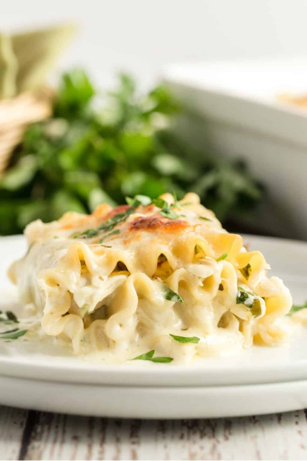 Florentine Chicken Lasagna Roll Ups - Kylee Cooks