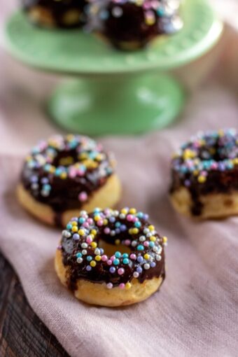 Mini Baked Donuts (with glaze recipe) - Kylee Cooks