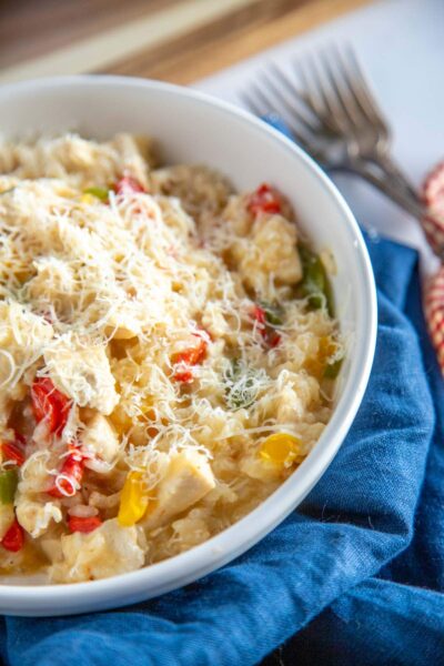 Creamy Chicken Risotto Recipe (with vegetables) - Kylee Cooks