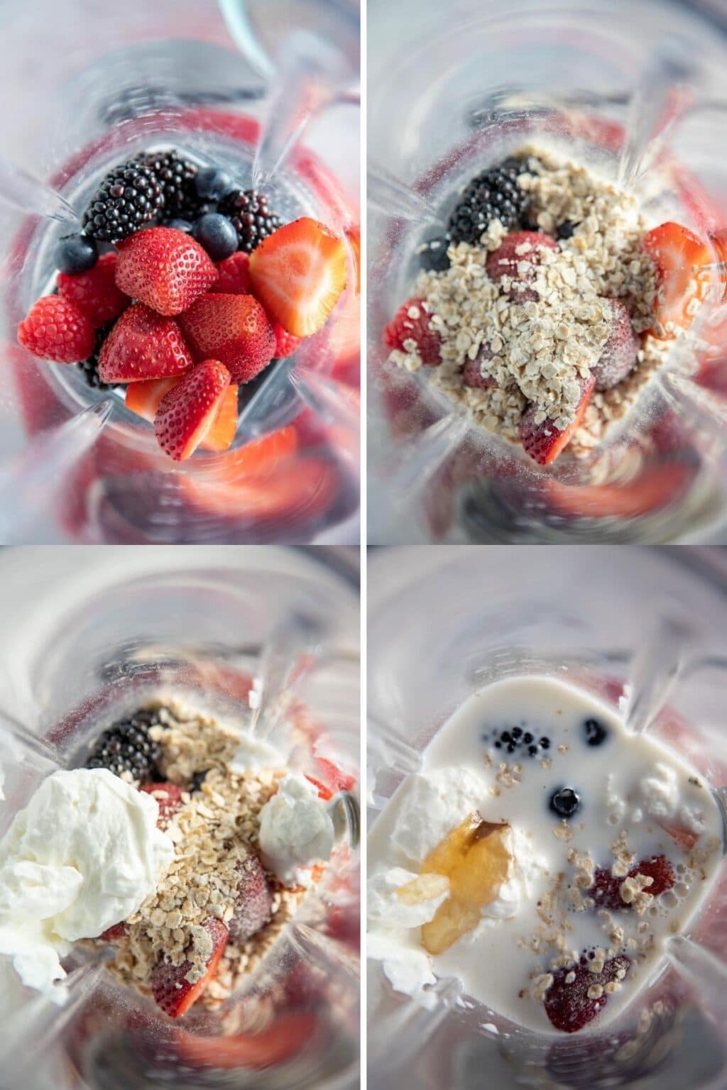 Mixed Berry Smoothie (Oatmeal Smoothie) - Kylee Cooks