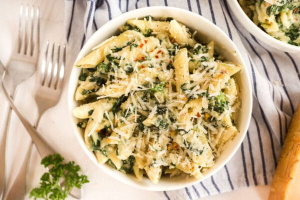 Pasta Florentine (Vegetarian) - Kylee Cooks
