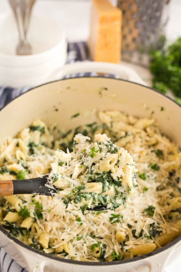 Pasta Florentine (Vegetarian) - Kylee Cooks