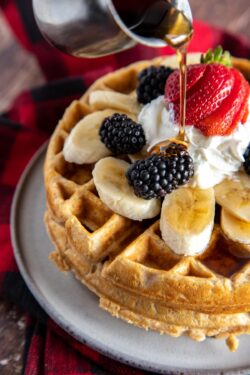 Oatmeal Waffles Recipe (Freezer Friendly) - Kylee Cooks