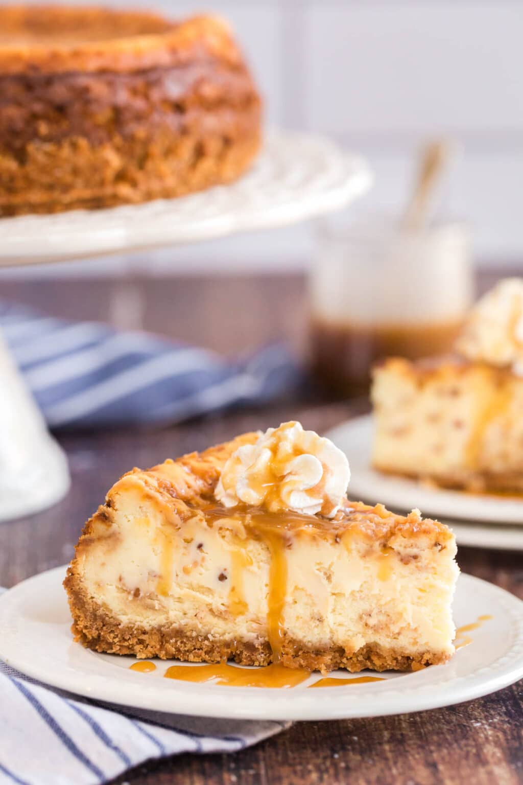 Toffee Caramel Cheesecake (no water bath) - Kylee Cooks