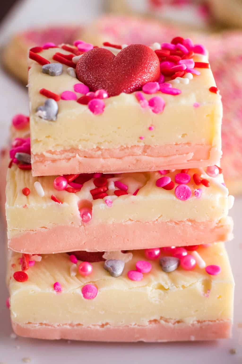 White Chocolate Fudge (Valentine's Day Fudge) - Kylee Cooks