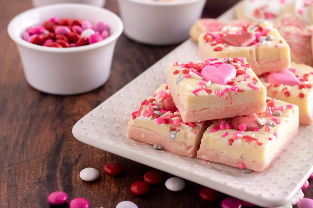 White Chocolate Fudge (Valentine's Day Fudge) | Kylee Cooks