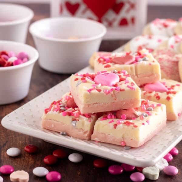 White Chocolate Fudge (Valentine's Day Fudge) | Kylee Cooks