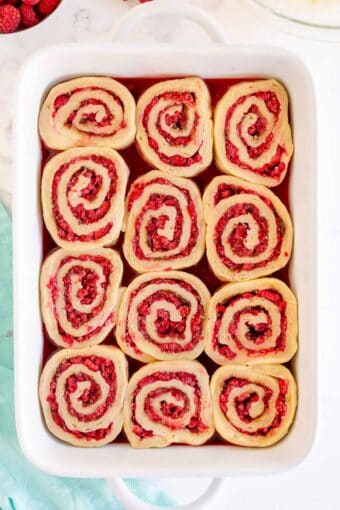 Raspberry Sweet Rolls from Scratch - Kylee Cooks