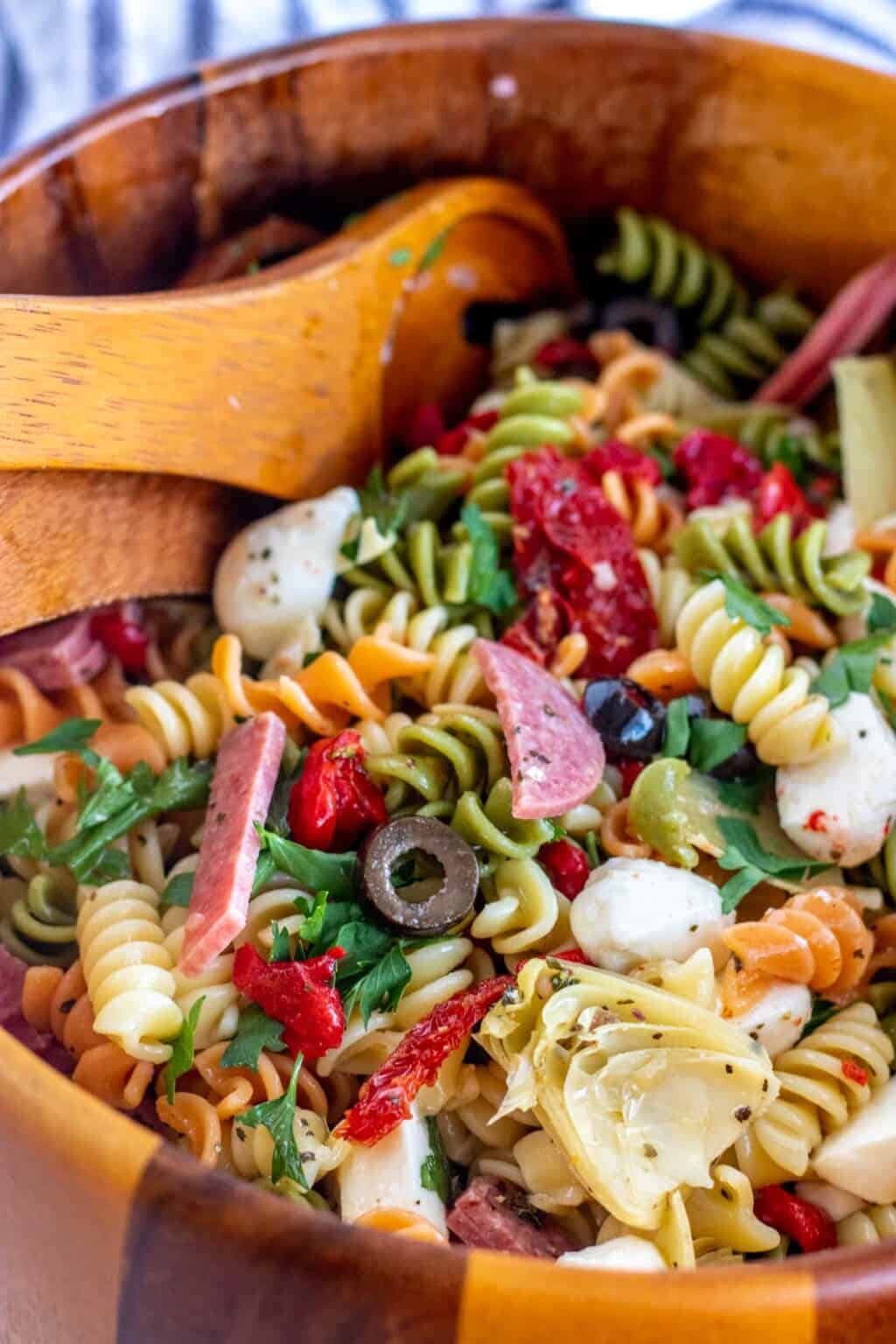 Antipasto Pasta Salad (Italian Deli Salad) - Kylee Cooks