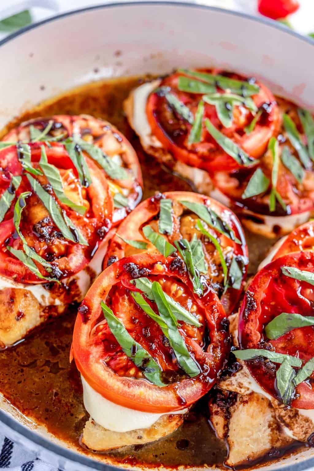 Chicken Caprese (in a skillet) - Kylee Cooks