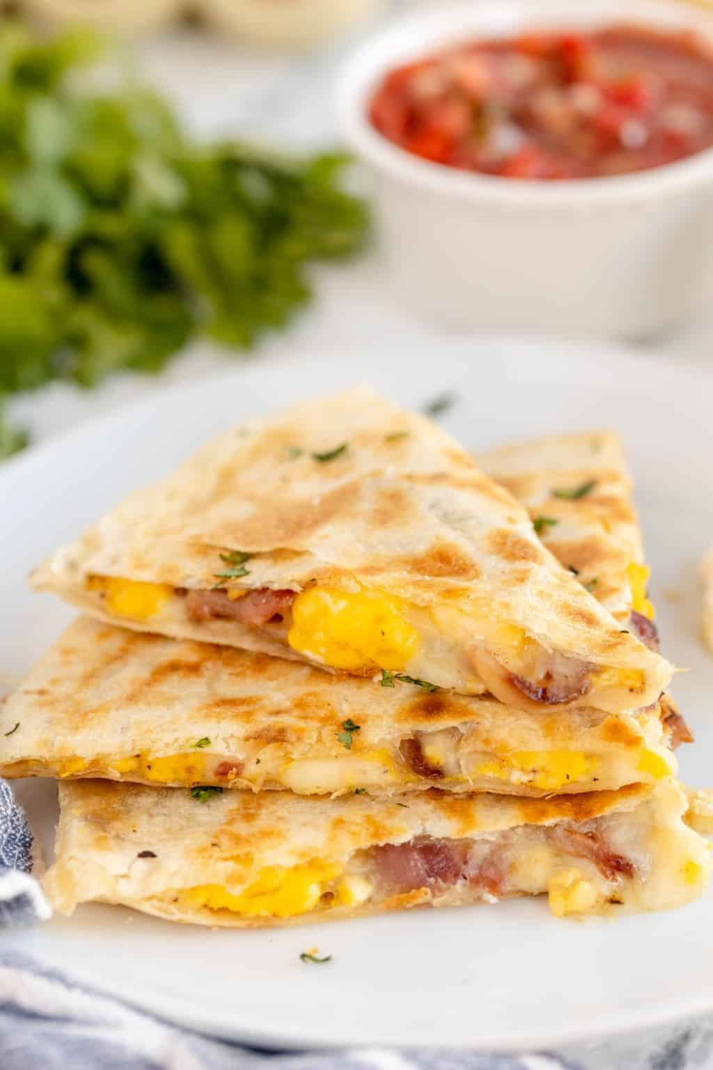 Breakfast Quesadillas (Bacon Egg & Cheese) - Kylee Cooks