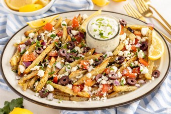 Loaded Greek Fries - Kylee Cooks