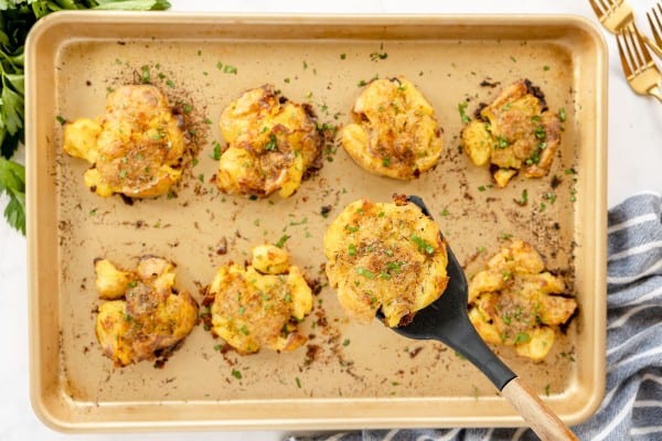 Smashed Oven Potatoes - Kylee Cooks
