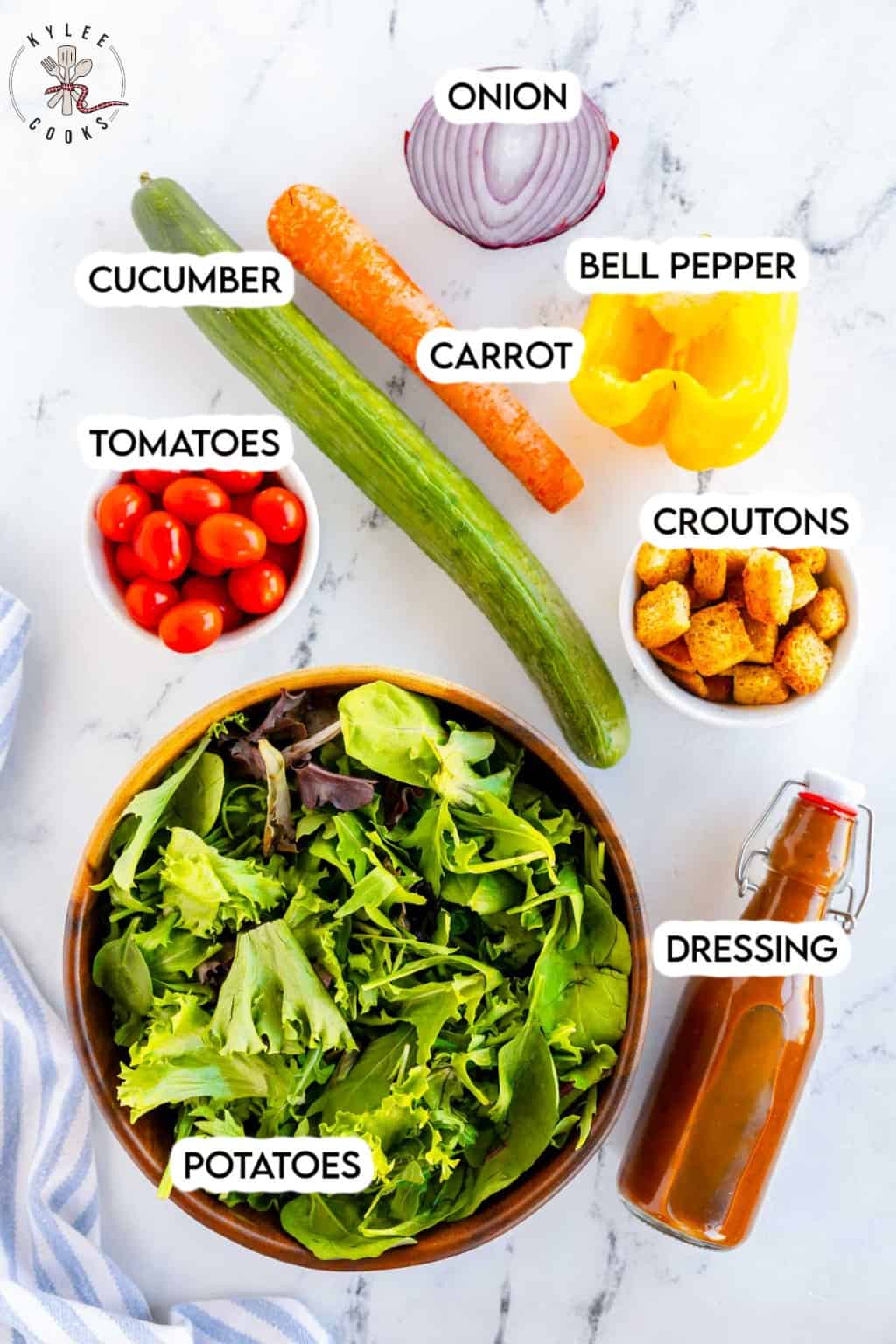 Easy Garden Salad Recipe (House Salad) - Kylee Cooks