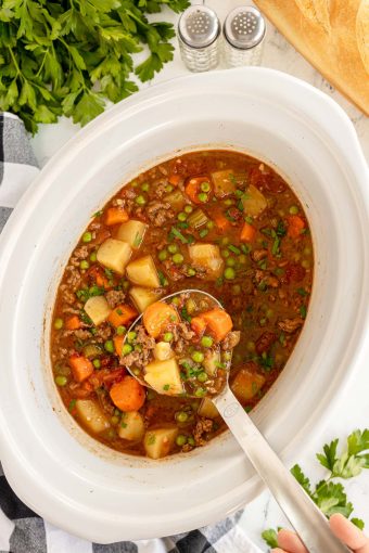 CrockPot Poor Man's Stew (aka Hamburger Stew) - Kylee Cooks