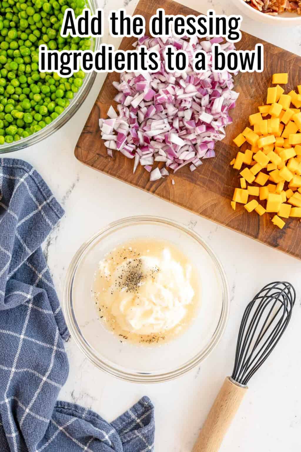 Classic Pea Salad (with bacon!) - Kylee Cooks