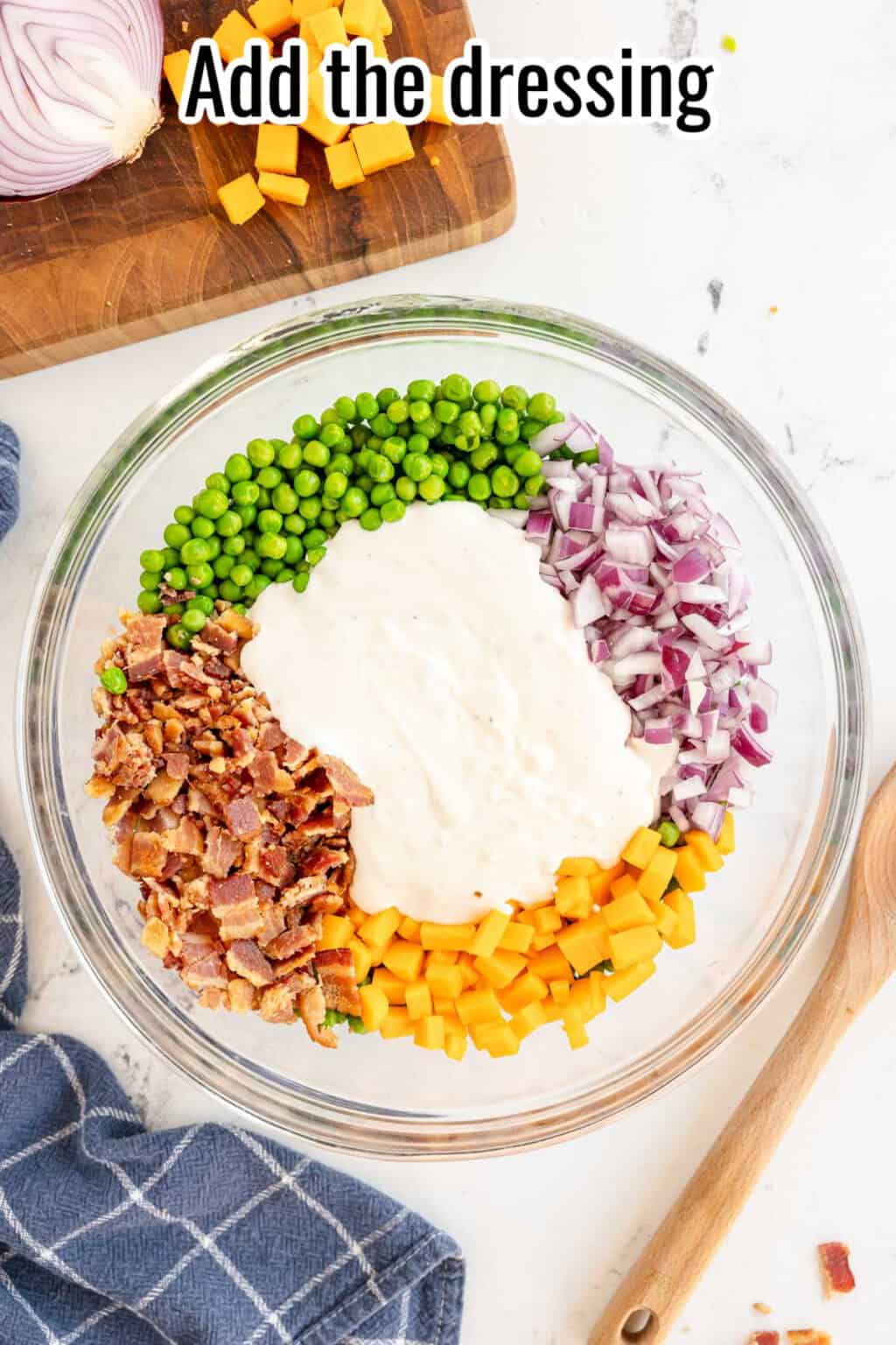 Classic Pea Salad (with bacon!) - Kylee Cooks