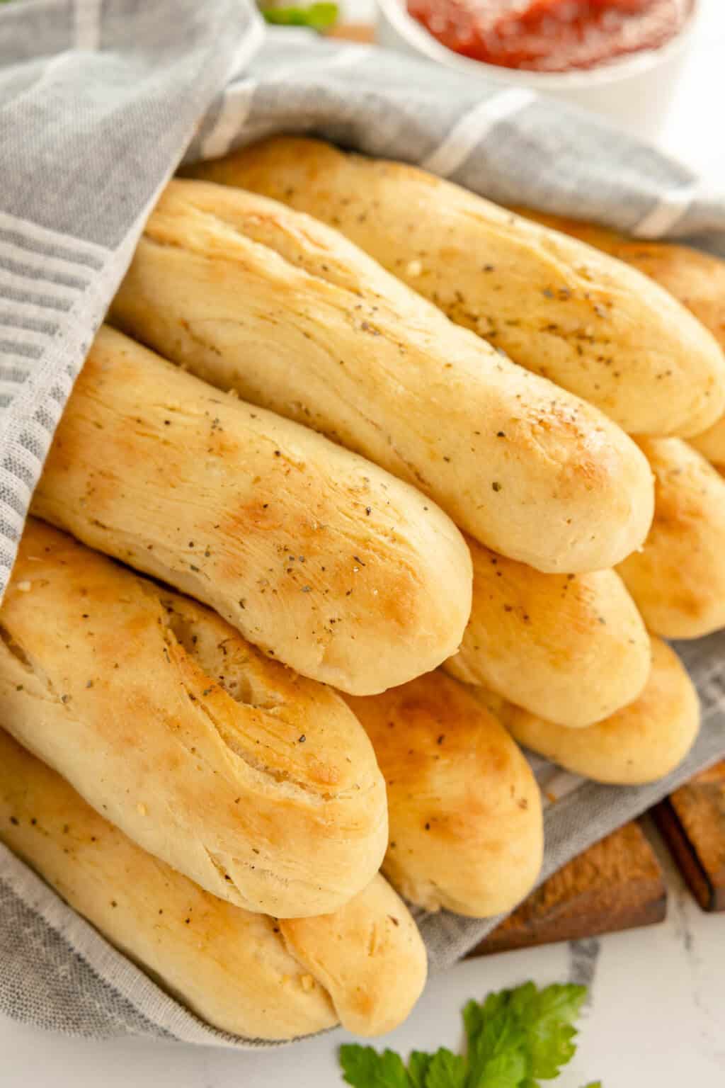 Homemade Buttery Garlic Breadsticks - Kylee Cooks