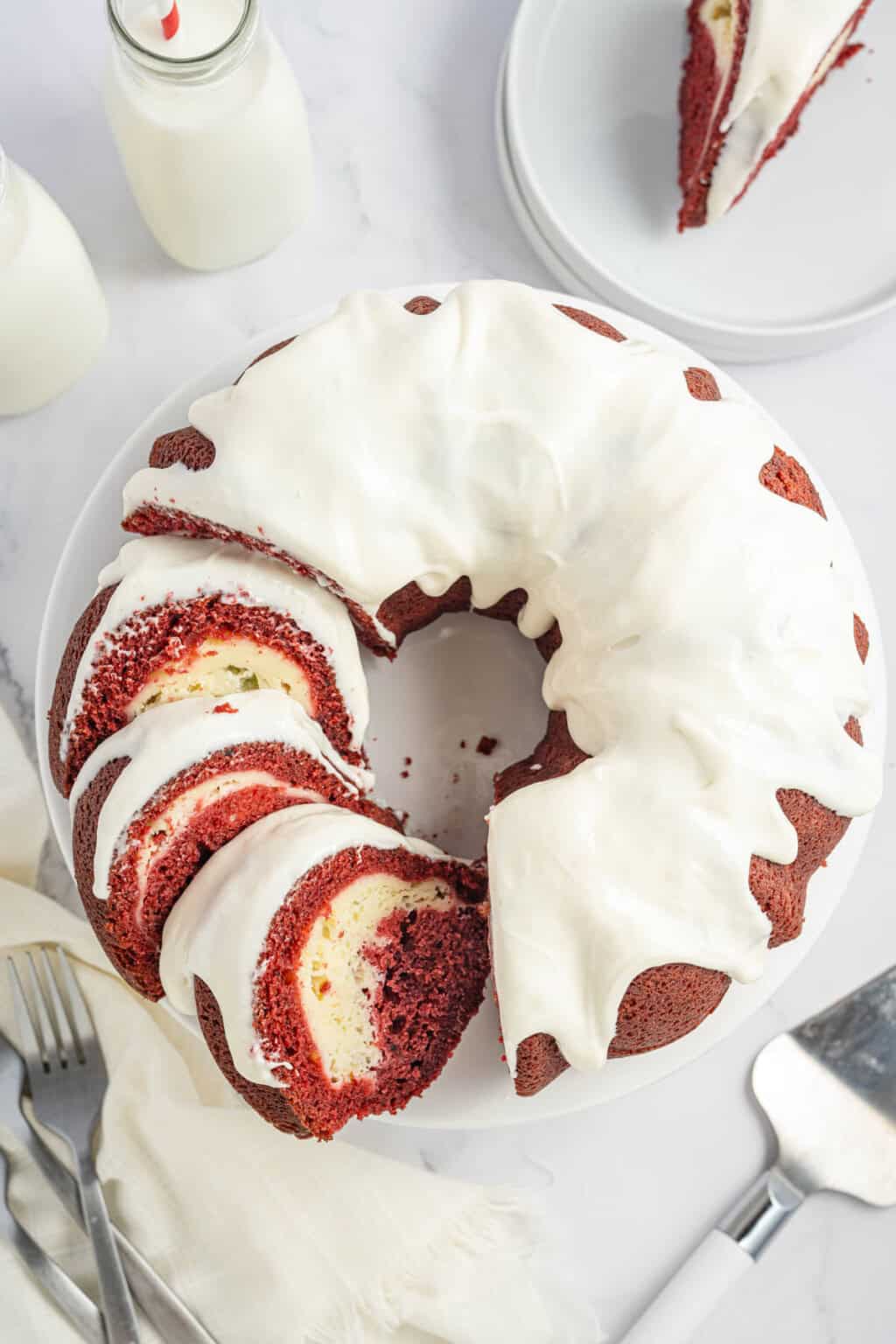 Red Velvet Bundt Cake (with Cream Cheese Swirl) - Kylee Cooks