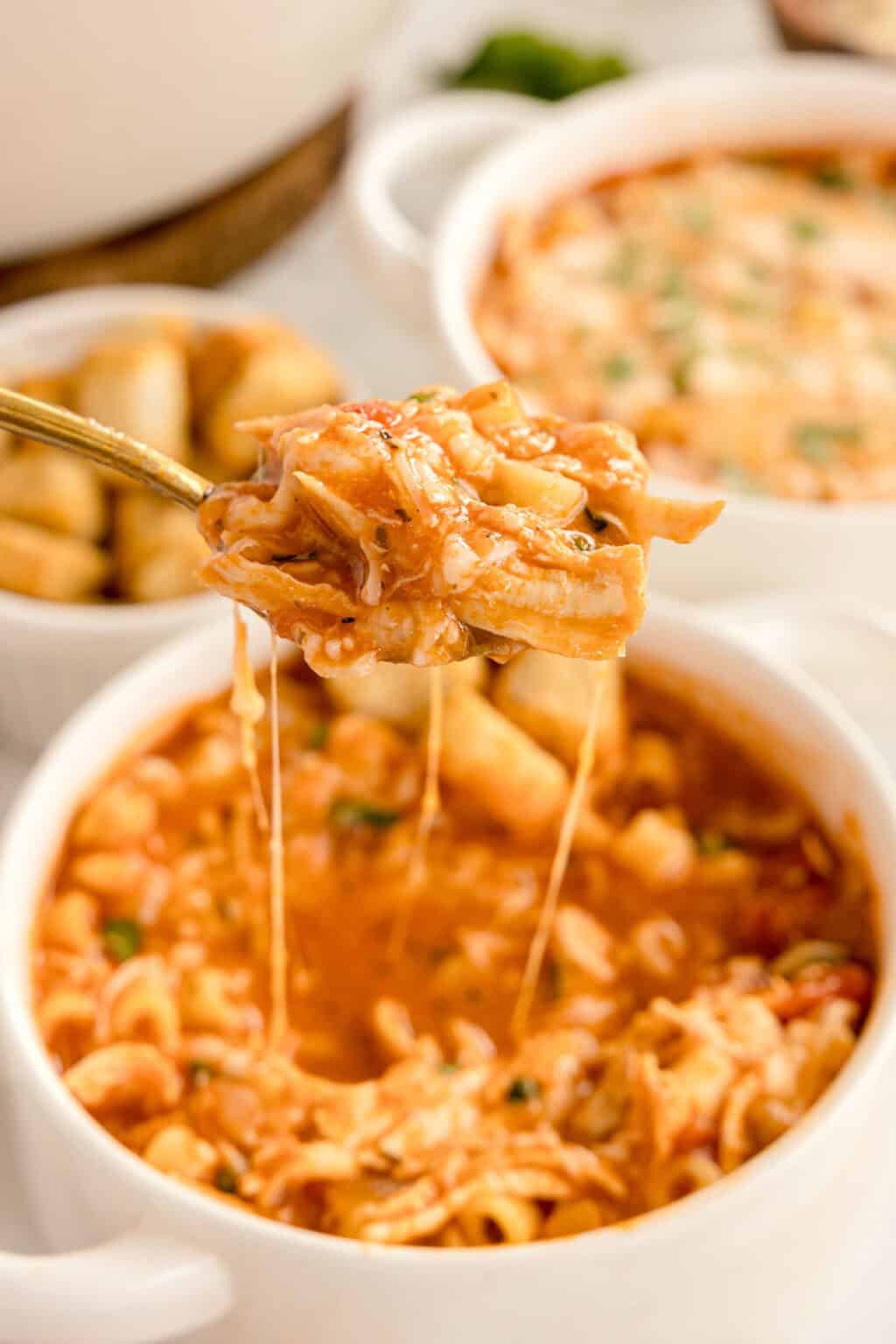 Easy Chicken Parmesan Soup Recipe - Kylee Cooks