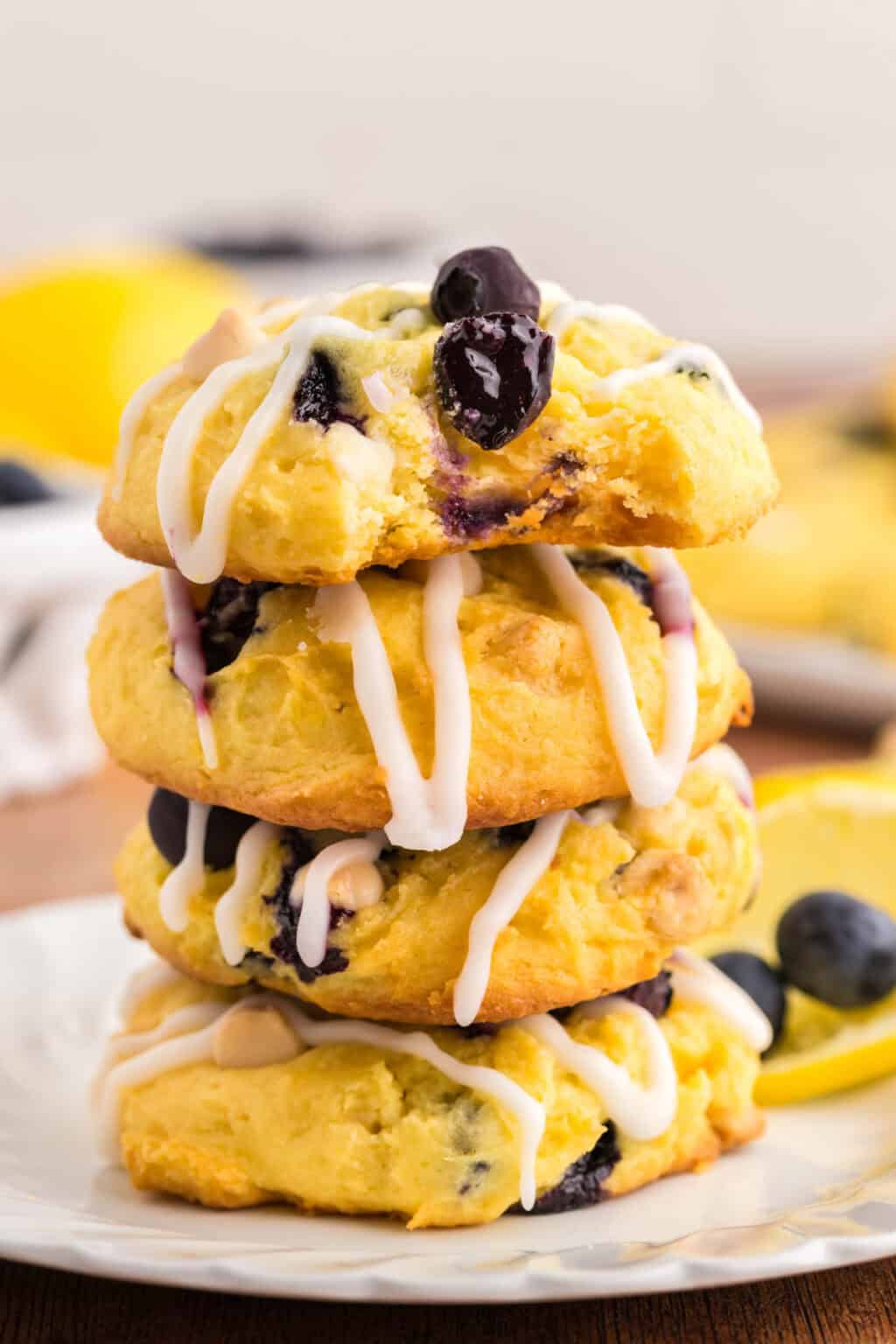 Blueberry Lemon Cake Mix Cookies Recipe | Kylee Cooks