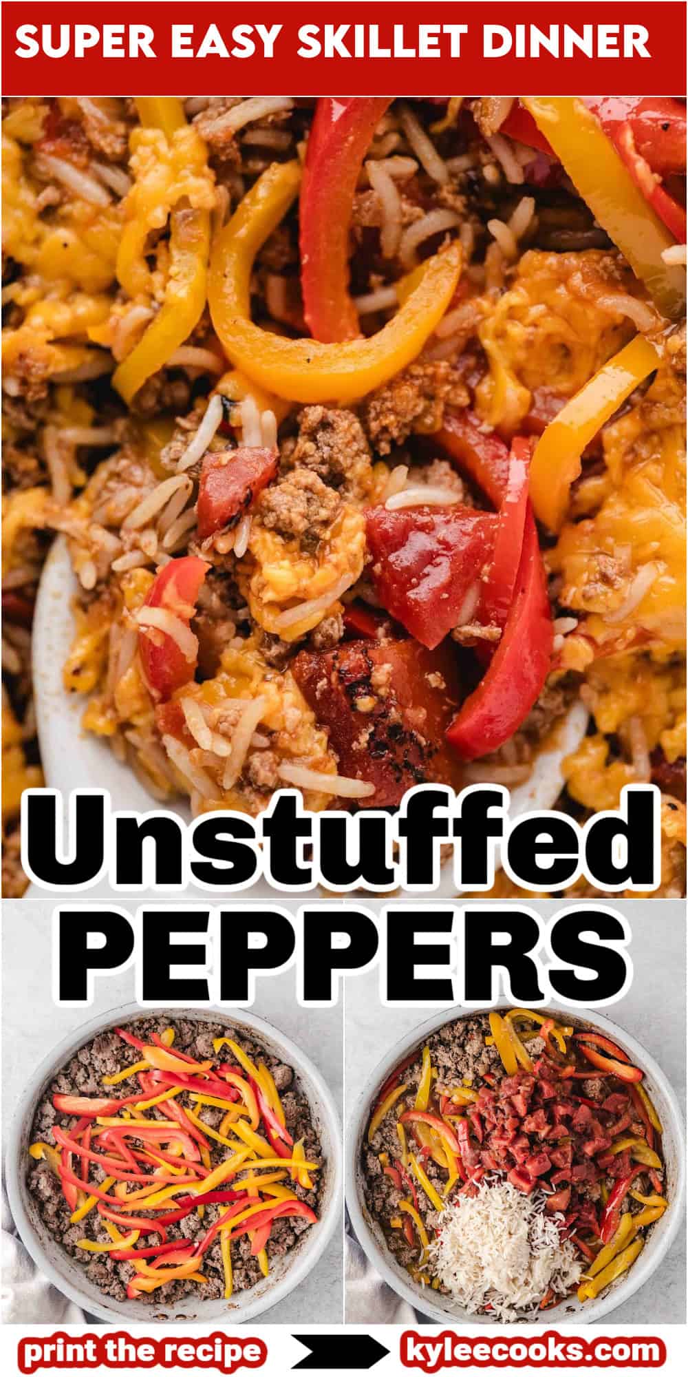 Unstuffed Peppers (Skillet Meal) - Kylee Cooks