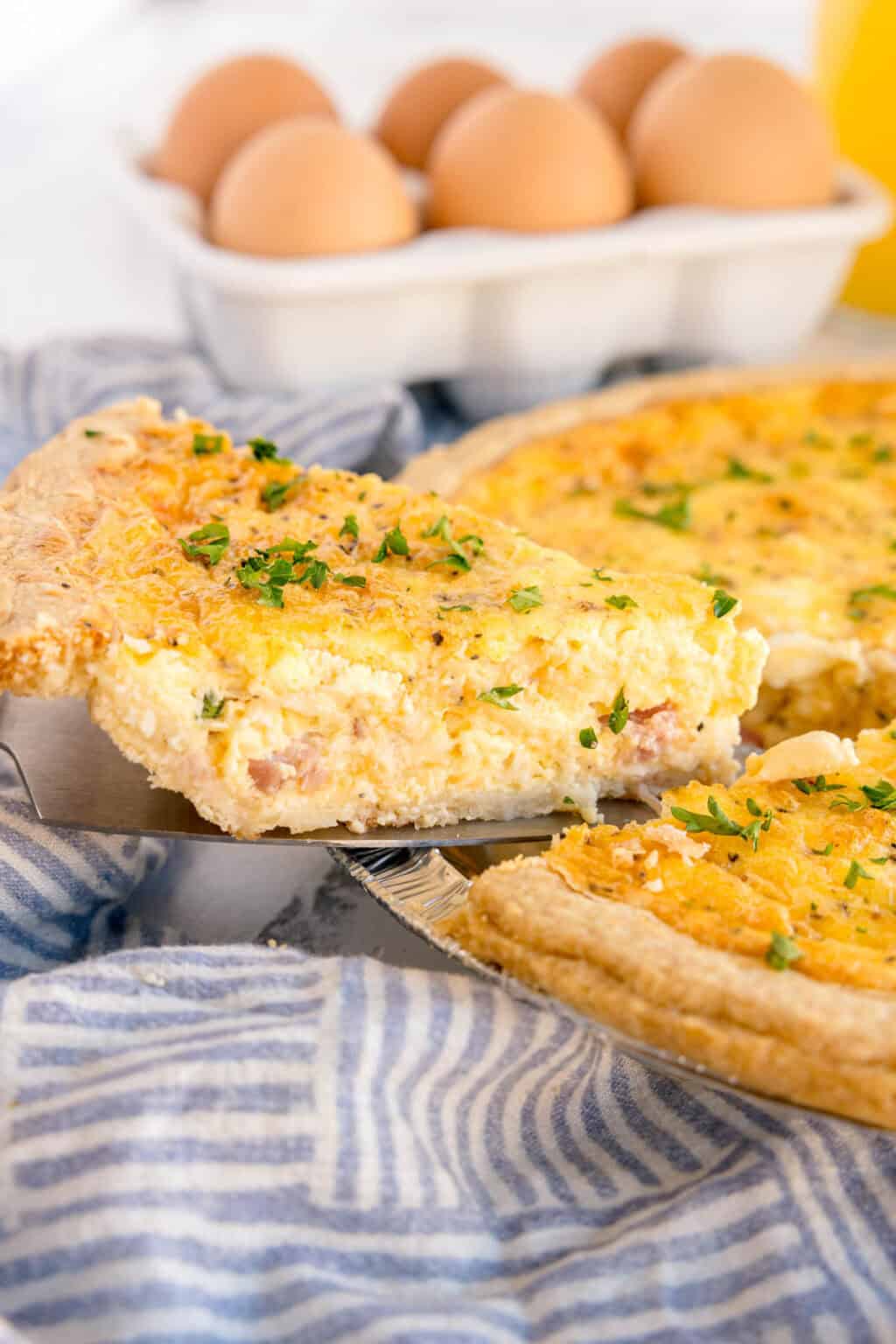 Cozy Ham & Cheese Quiche for Brunch or Dinner