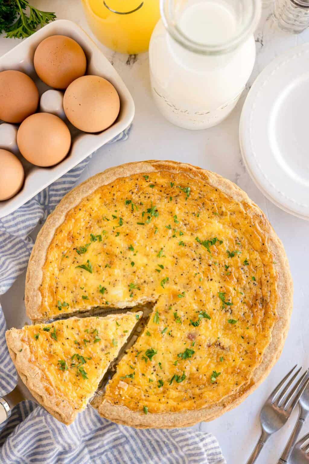 Cozy Ham & Cheese Quiche for Brunch or Dinner