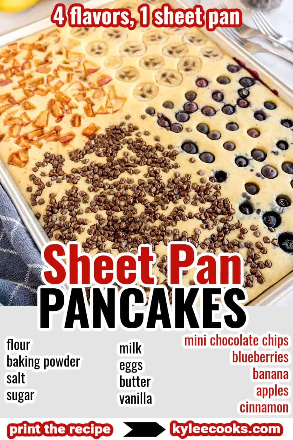 Easy Sheet Pan Pancakes With Four Toppings
