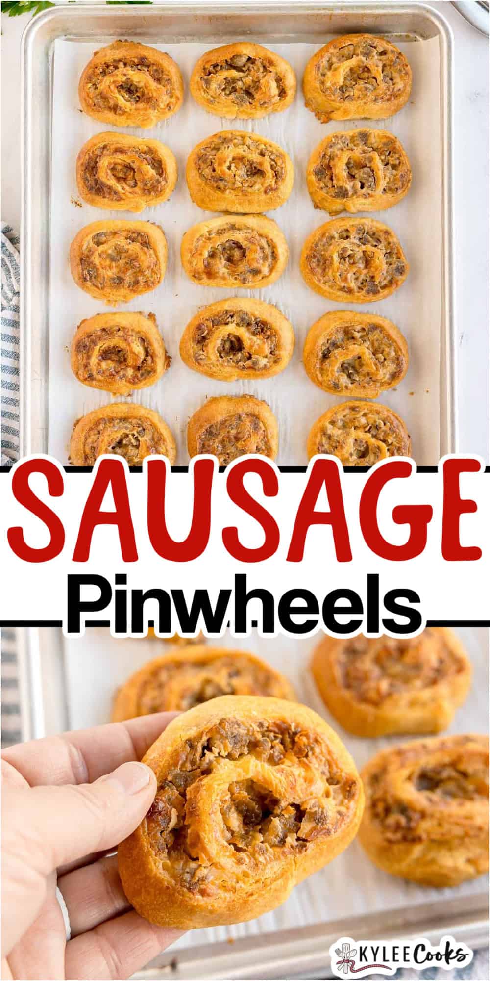 Easy Sausage Pinwheels with Crescent Dough